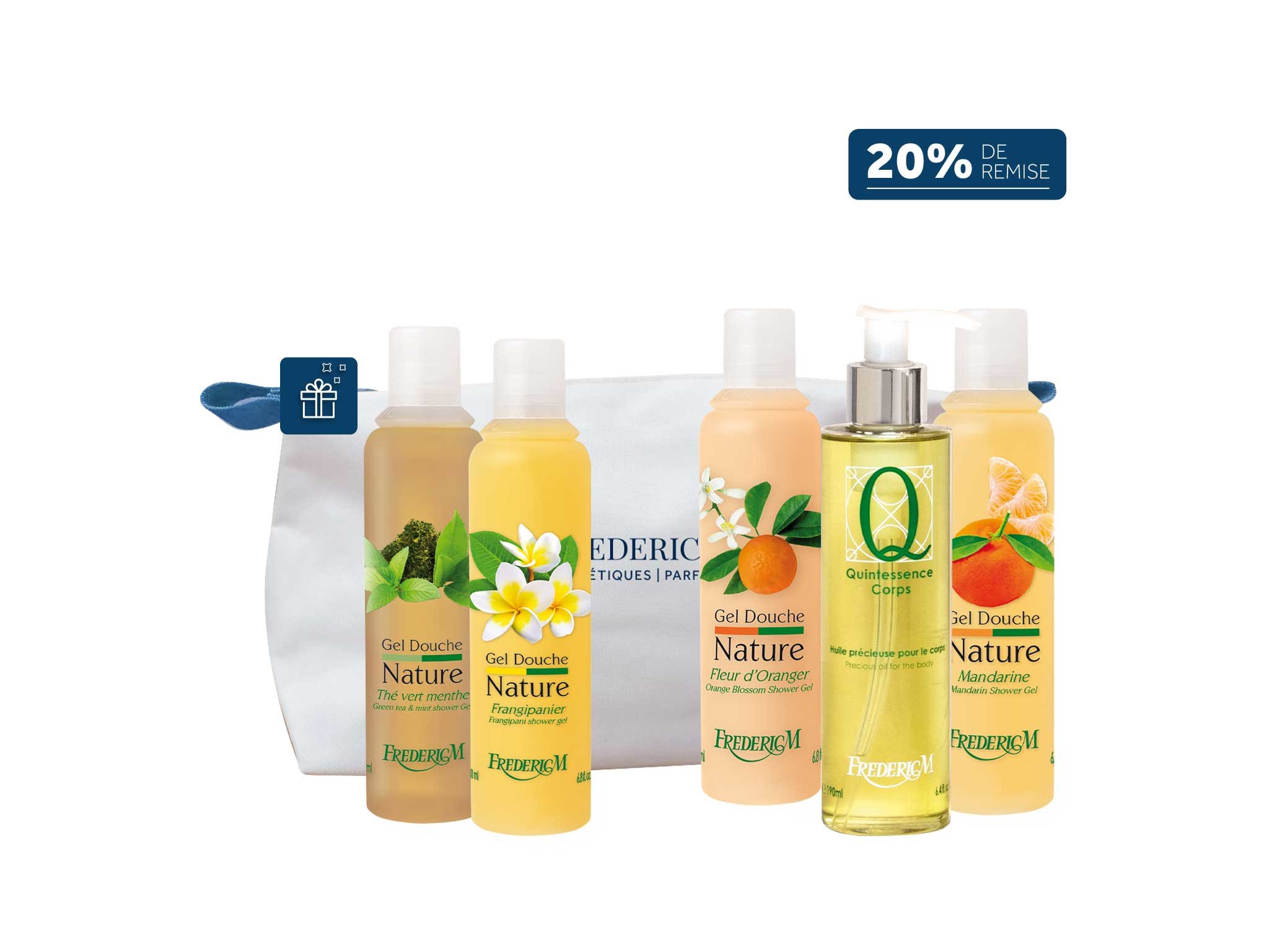 FREDERIC M / Gels douche et Quintessence Corps