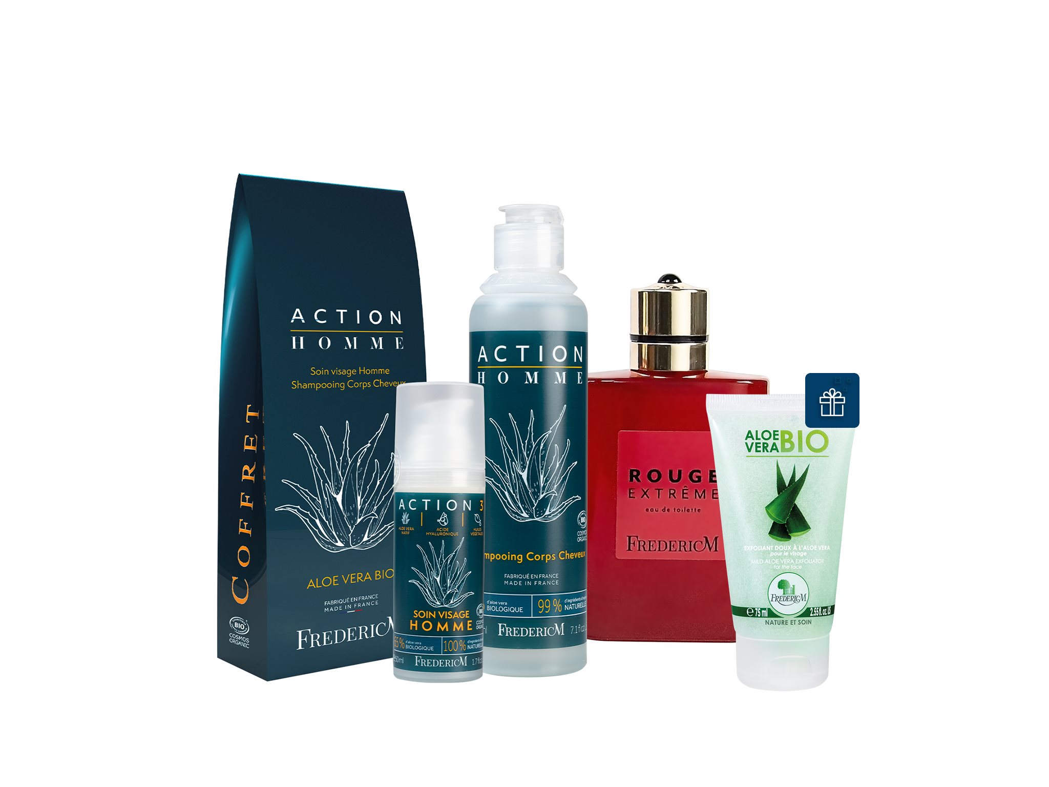 FREDERIC M / COFFRET SOIN HOMME + EXTREME ROUGE 30ML