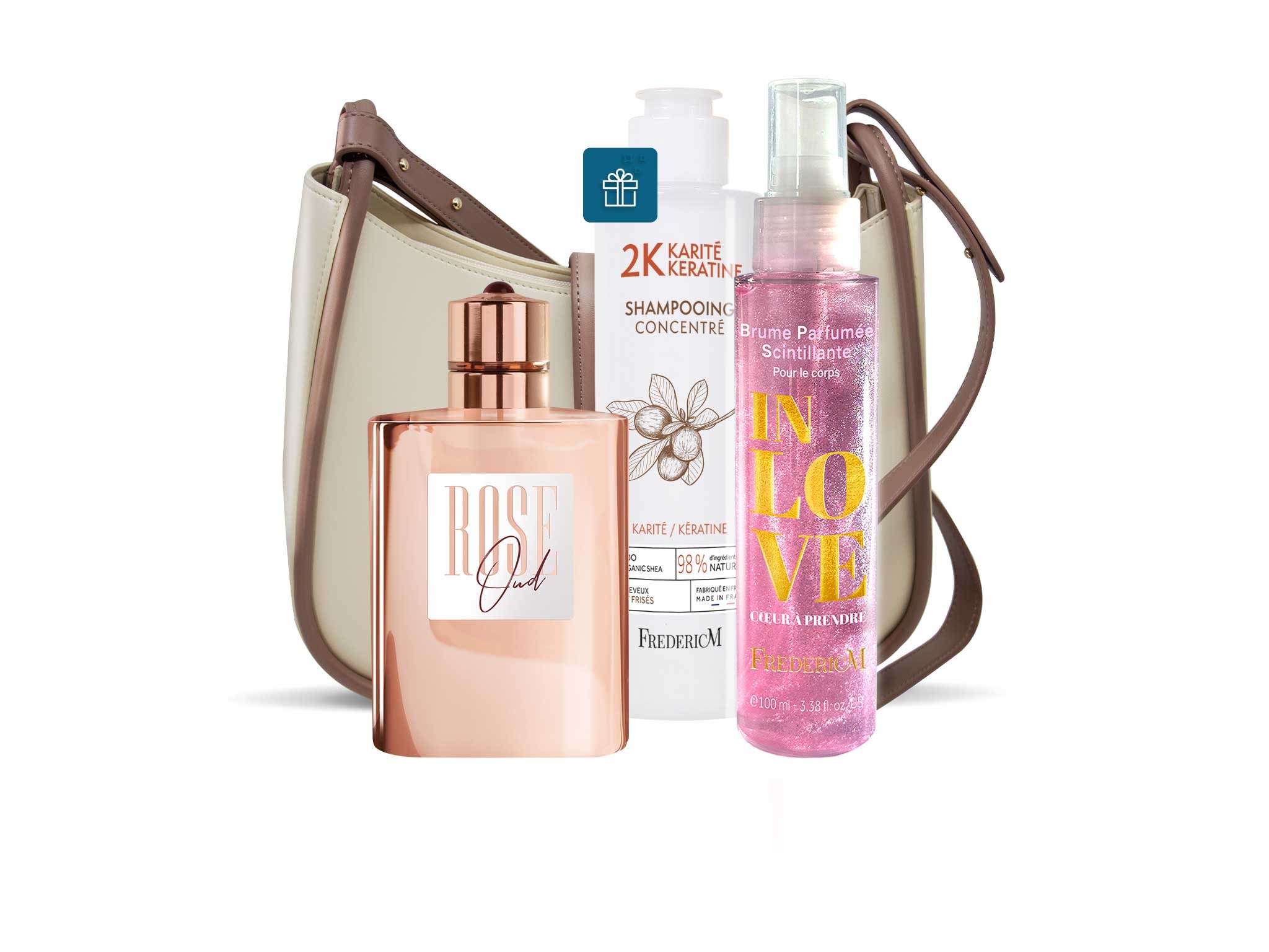 FREDERIC M / ROSE OUD + BRUME ET SAC A MAIN