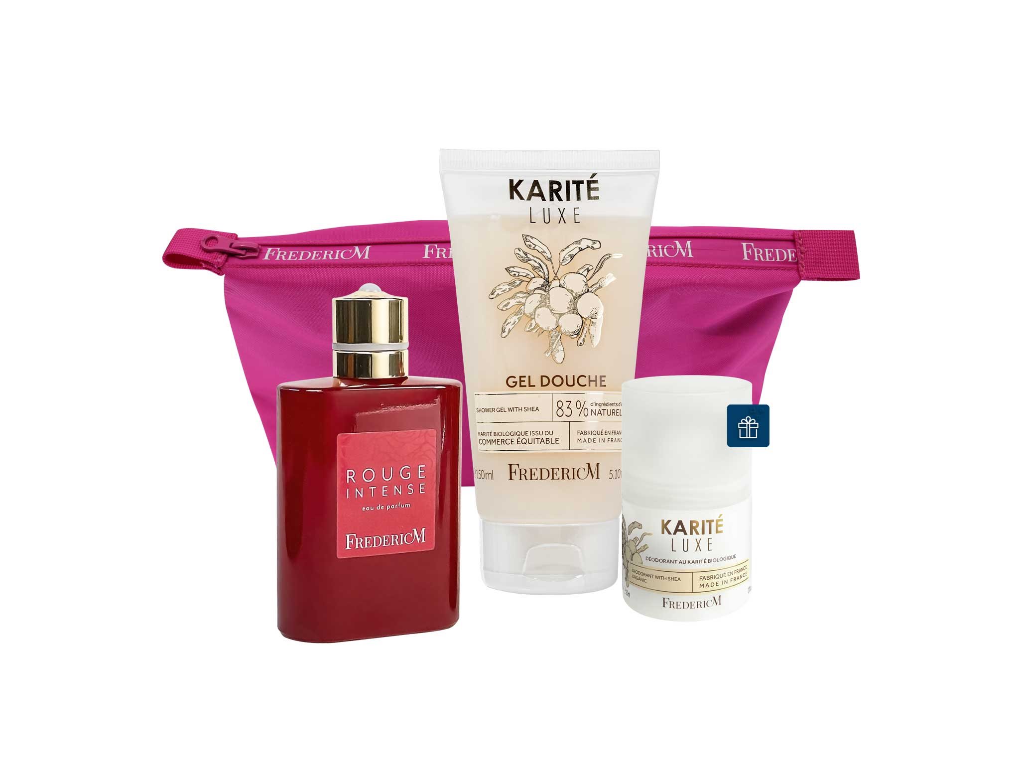 FREDERIC M / Rouge Intense et trousse fushia